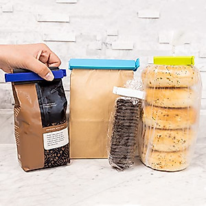 Twixit! Linden Sweden Bag Clips - Set of 3 - Keep Food Fresh, Prevent Spillage - Great for Storage and Organization - Microwave, Freezer and Dishwasher-Safe - BPA-Free