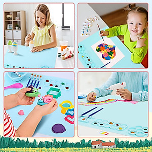 Silicone Craft Mat, Silicone Painting Mat for Resin Casting, 20"x16" Silicone Artist Mat with Cup for Painting, Craft, Watercolour, Clay and DIY