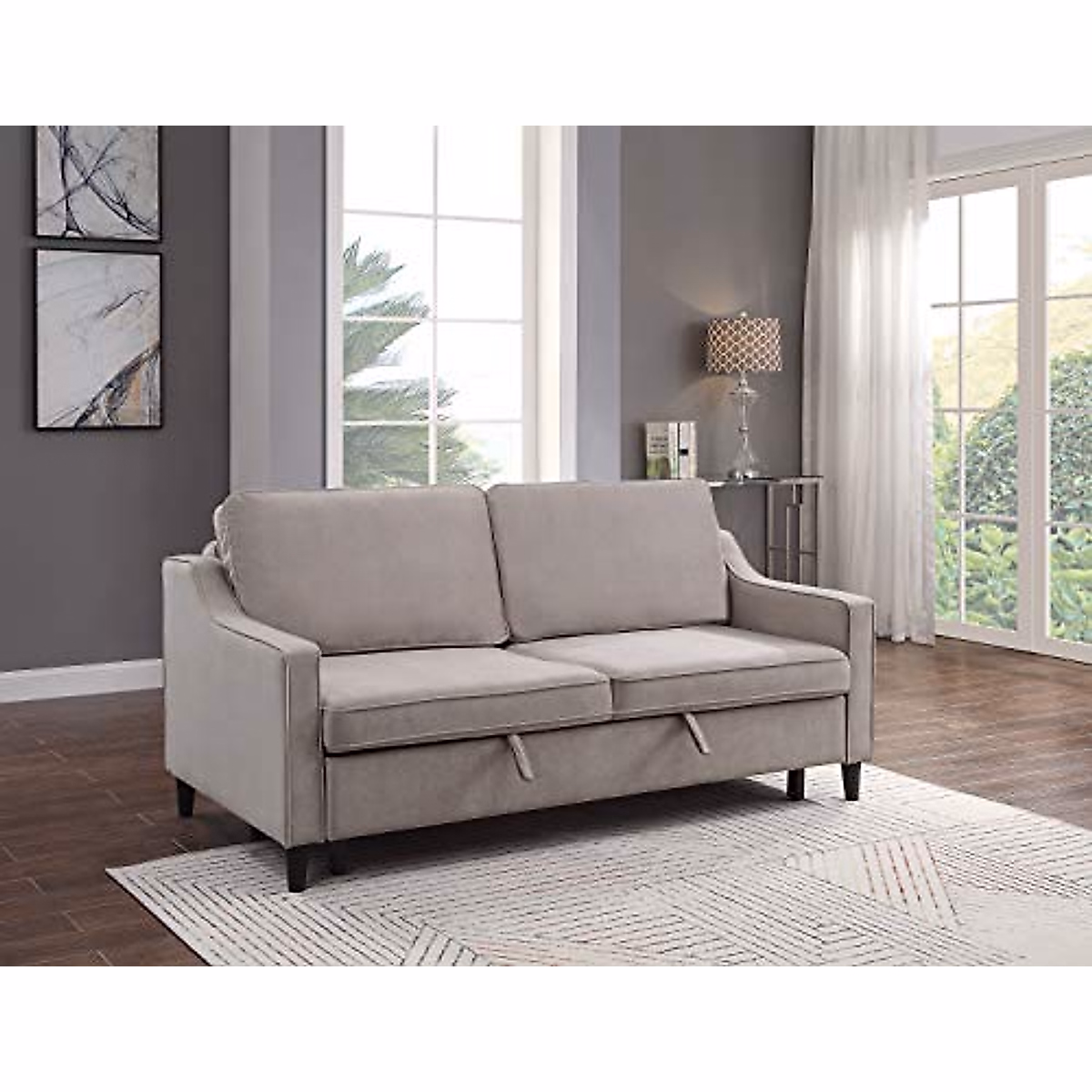 Lexicon Maston Convertible Studio Sofa Bed, Cobblestone