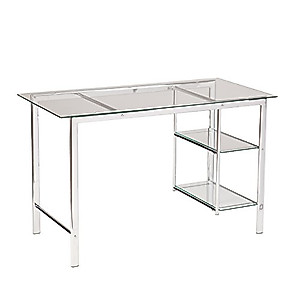 SEI Furniture Oslo Writing Desk, Chrome