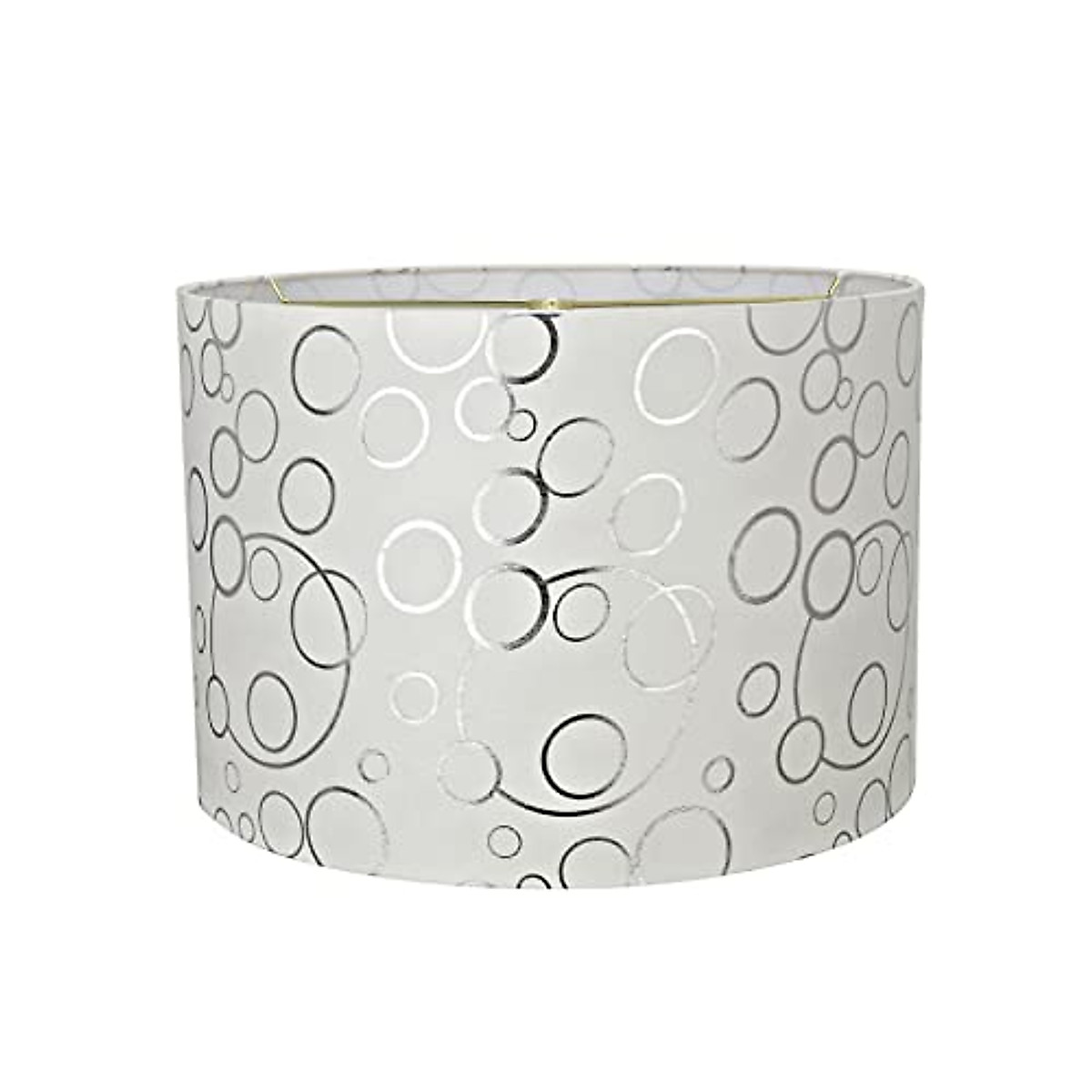 Aspen Creative 31163 Transitional Drum (Cylinder) Shaped Spider Construction Lamp Shade in White, 16" wide (16" x 16" x 11")