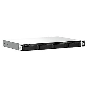 QNAP TS-464eU-8G-US 4 Bay High-Speed 1U Short Depth Rackmount NAS with Dual-2.5GbE, Intel Celeron CPU, 8GB DDR4 Memory and 2.5GbE (2.5G/1G/100M) Network Connectivity (Diskless)