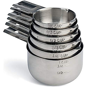 Hudson Essentials Stainless Steel Measuring Cups Set (6 Piece Set)