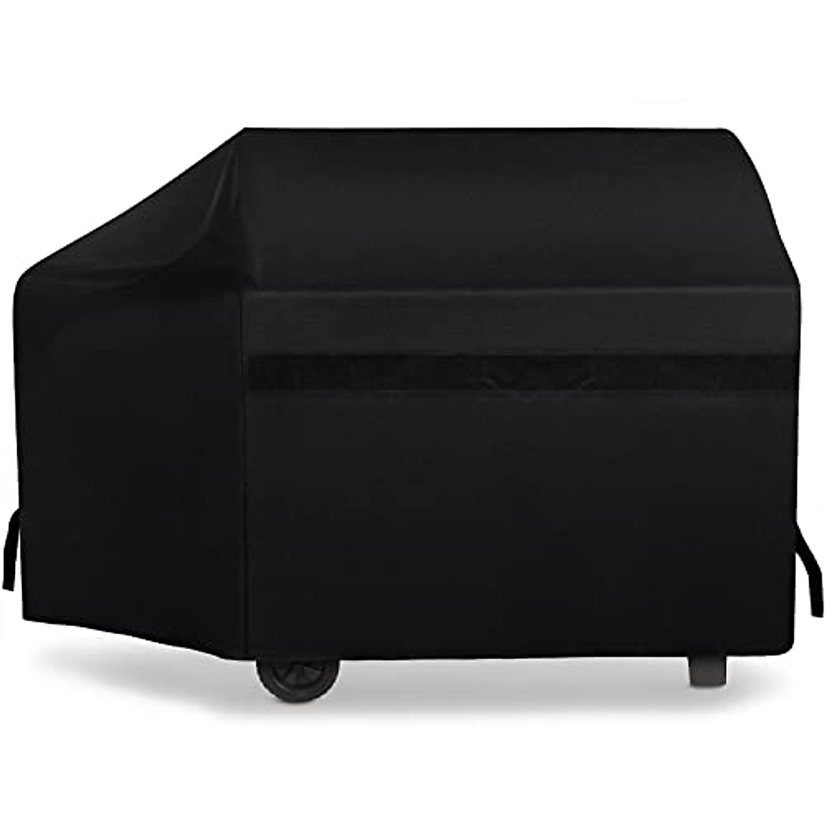 iCOVER 65 Inch 600D Heavy-Duty Water Proof Black Canvas BBQ Barbecue Grill Cover for Gas and Charcoal Combination Style Grill for Brinkmann Char-Broil Nexgrill Char-Griller