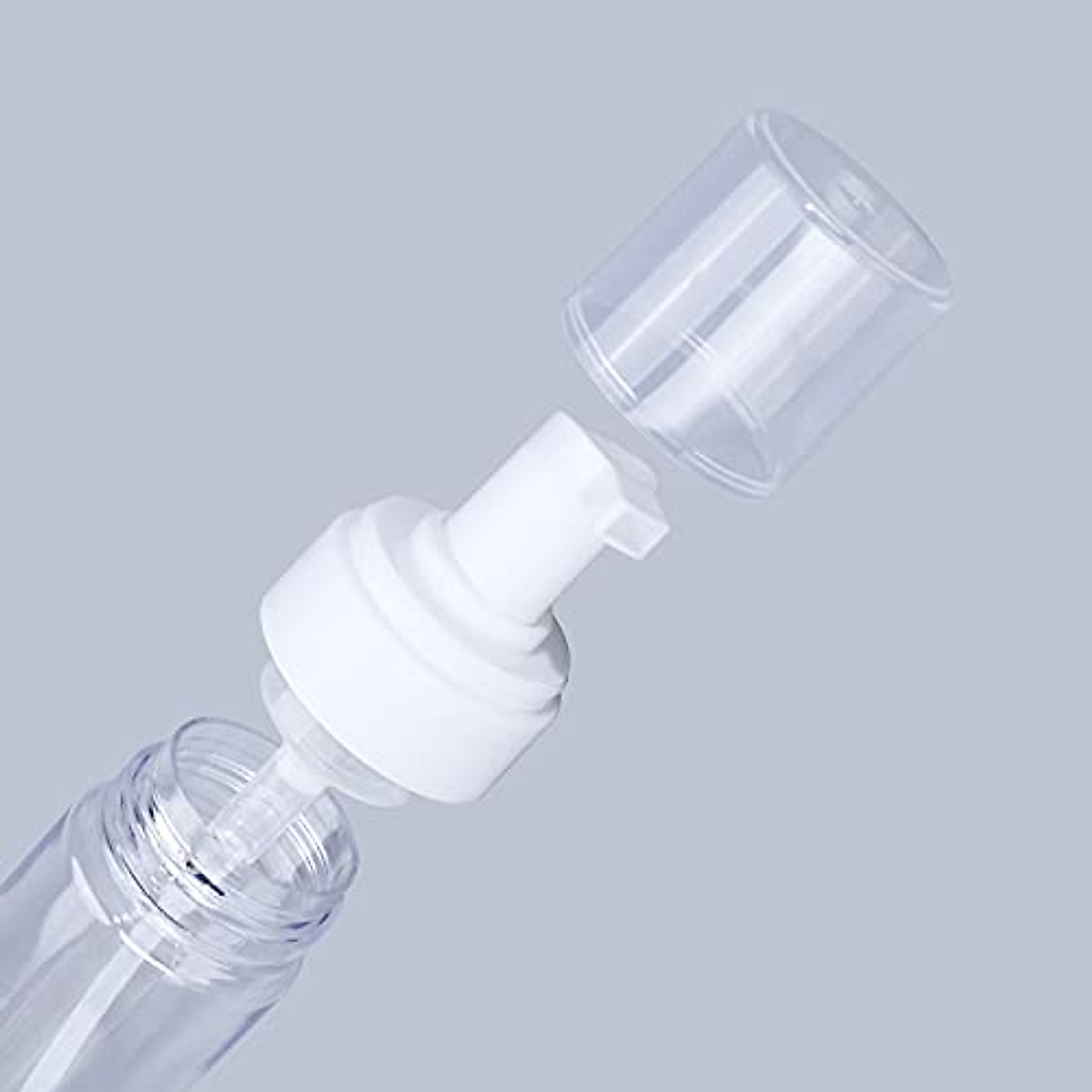 Beoncall Foaming Dispenser Bottle 7oz Transparent Empty Spray Bottles 2Pcs Plastic Foam Pump Bottle Travel Soap Bottle Portable Foam Bottle (200ml)