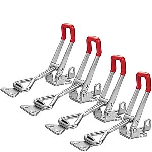 Accessbuy Toggle Latch Clamp 4002 Style,550Lbs Holding Capacity,Toggle Latches with Lock-Hole,Adjustable Heavy Duty Medium Latch for Smoker lid,ToolBox Cases and More (5.7inch)