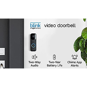 Blink Video Doorbell + 2 Outdoor (3rd Gen) camera system – Two-way audio, HD video, motion and chime app alerts and Alexa enabled – wired or wire-free (Black)