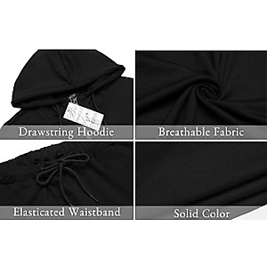 COOFANDY Mens Jogger Sets 2 Piece Outfits With Hoodie Active Suits for Men Sports Sweatshirts