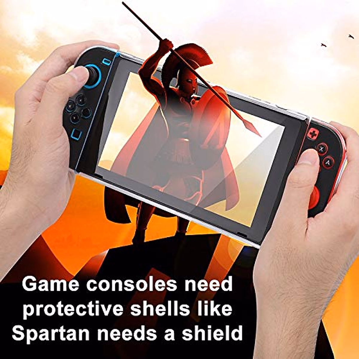 SUPNON Ginkgo Biloba Leaves Floral Watercolor Protective Case Compatible with Nintendo Switch Soft Slim Grip Cover Shell for Console & Joy-Con with Screen Protector, Thumb Grips Design31925