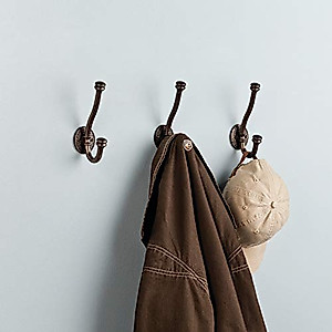 Franklin Brass Hammered Hook Wall Hooks 5-Pack, Oil Rubbed Bronze, FBHAMH5-OB2-C , Oil-Rubbed Bronze