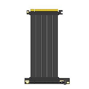 GLOTRENDS 200mm PCIe 4.0 X16 GPU Riser Cable, Female 90 Degree Angle, Compatible with Gen 4 GPUs, Such as RTX4090-RTX3060, RX7900, RX6950XT-RX6500XT,etc (PCIE40-X16-200MM-1890D)