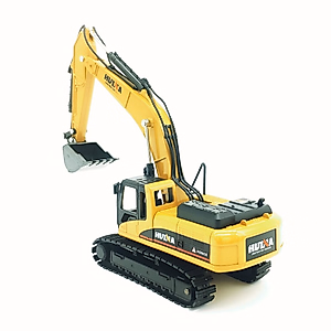 DDLONGDD Toy Excavator Metal Model 1:50 Scale Realistic Construction bulldozers for Kids and Collectors Boy Men's Toys Indoor/Outdoor Play, Sturdy Metal Construction, Ideal Sand/Beach Toy