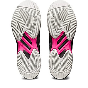 ASICS Men's Solution Swift FlyteFoam Tennis Shoes, 10, Black/HOT Pink