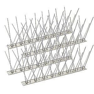 KKY 12 Pack Bird Spikes –13 inch Anti-Bird Nails Bird Repellent Metal Stainless Steel Bird Spikes for Pigeon and Other Small Birds(12.9 Feet)…