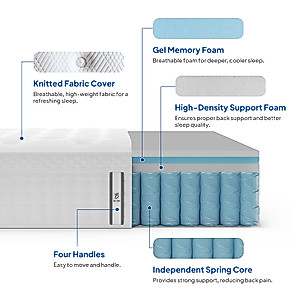 BedStory Queen Mattress 12 Inch, Deep Sleep Mattress Extra Lumbar Support - Medium Firm Mattress - Memory Foam Hybrid Mattress Euro Top, Fiberglass Free - No Odor - 365 Night Trial - Forever Warranty
