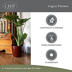 Classic Home and Garden 3/807G/1 Premiere Collection Planter, Vogue 8", Willow Green