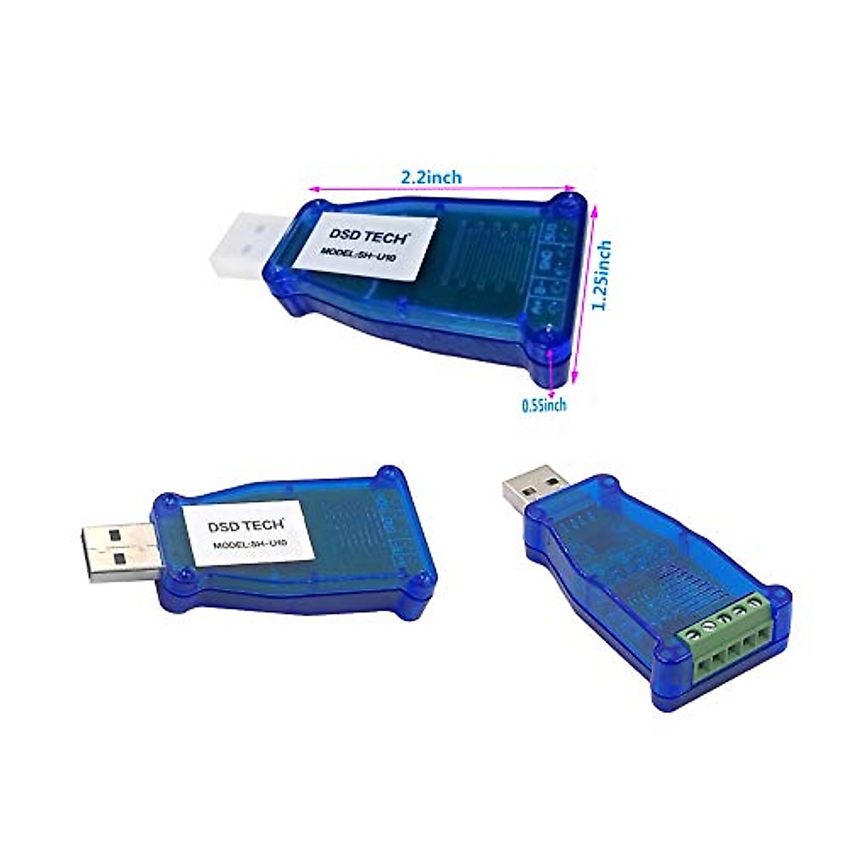 DSD TECH SH-U10 USB to RS485 Converter with CP2102 Chip Compatible with Windows 7,8,10,Linux,Mac OS