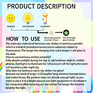 AcePyans Glow in The Dark Wall Diamond Art Stickers Kits, Wall Decor for Bedroom Living Room, Window Decals Arts and Crafts for Kids Girls Boys (Rainbow-1)