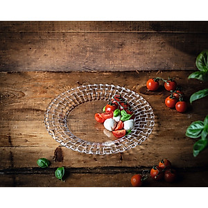 Nachtmann Bossa Nova Collection 9 Inch Salad Plate | Set of 2 Clear, Crystal Glass Plates for Dessert, appetizers and Salad | Perfect for Hosting or Gift | Dishwasher safe