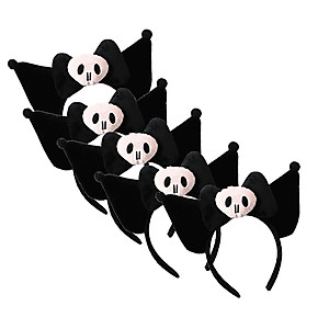 5pcs Anime Kawaii Headband Plush Melody Hairpin Cosplay Lovely Headwear Girls Big Ears Bow Halloween Christmas Melody Hairband Party Supplies