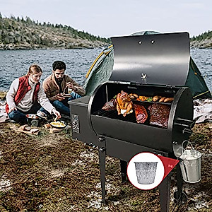 Entsong 15 Pack Drip Grease Bucket Liner Replacement for Traeger HDW152, Smoker Disposable Lines for Catching Grease, Compatible with Oklahoma Joe's, Z Grills, etc Grills Pellet