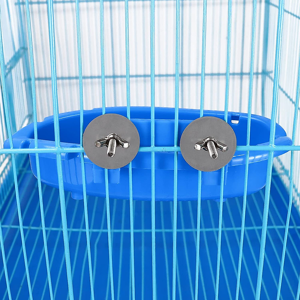 Bird Bath for Cage with 3 Balls Bird Tub Bowl Basin Hanging Birdbath Toy Pet Parrot Cage Budgie Accessories Shower Parakeet Cockatiel Water Shower Box Food Feeder Holder Tray Bird Cage Accessories