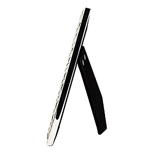 Modern Designer Silver Plated Steel Metal 4x6 Picture Frame with Hammered Frame | Luxurious Black Velvet Backing | Portrait or Landscape