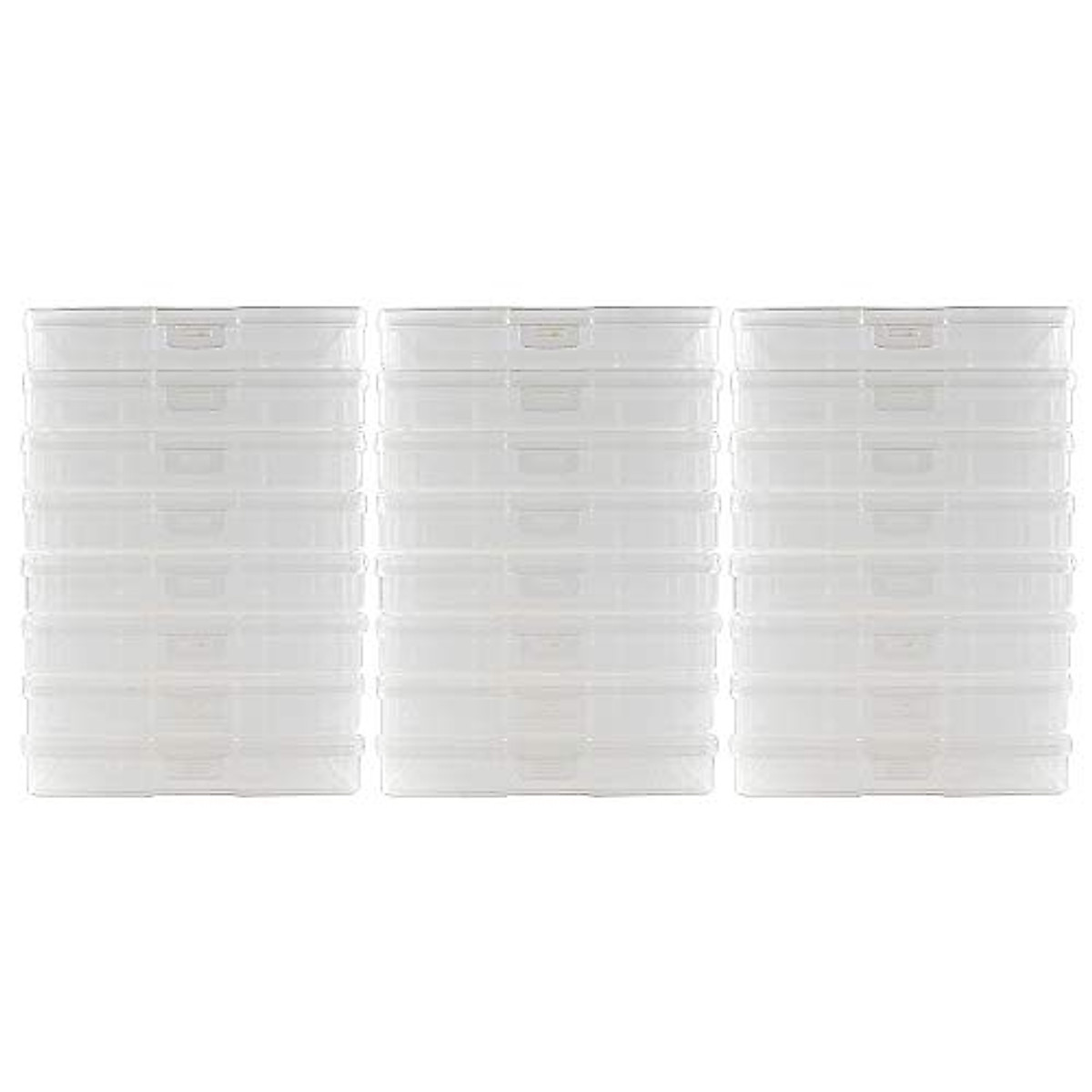 novelinks Photo Case 4" x 6" Photo Storage Boxes - Photo Organizer Cases Photo Keeper Picture Storage Containers Box for Photos - 24 PACK (Clear)