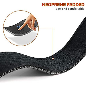 VIWIK Reflective Dog Collar with Safety Locking Buckle, Adjustable Durable Pet Collars for Small Medium Dogs, Soft Neoprene Padded Breathable Nylon Pet Collar Black-M