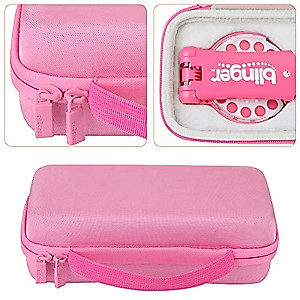 co2CREA Hard Case Replacement for Blinger Ultimate Set Glam Collection Refill Gems Bedazzler Kit with Rhinestones Hair Gems Nail Jewels, Pink Case