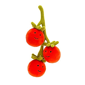 Jellycat Vivacious Vegetable Tomato Stuffed Toy, 7 inches | Vegetable Plush | Great Gift Idea
