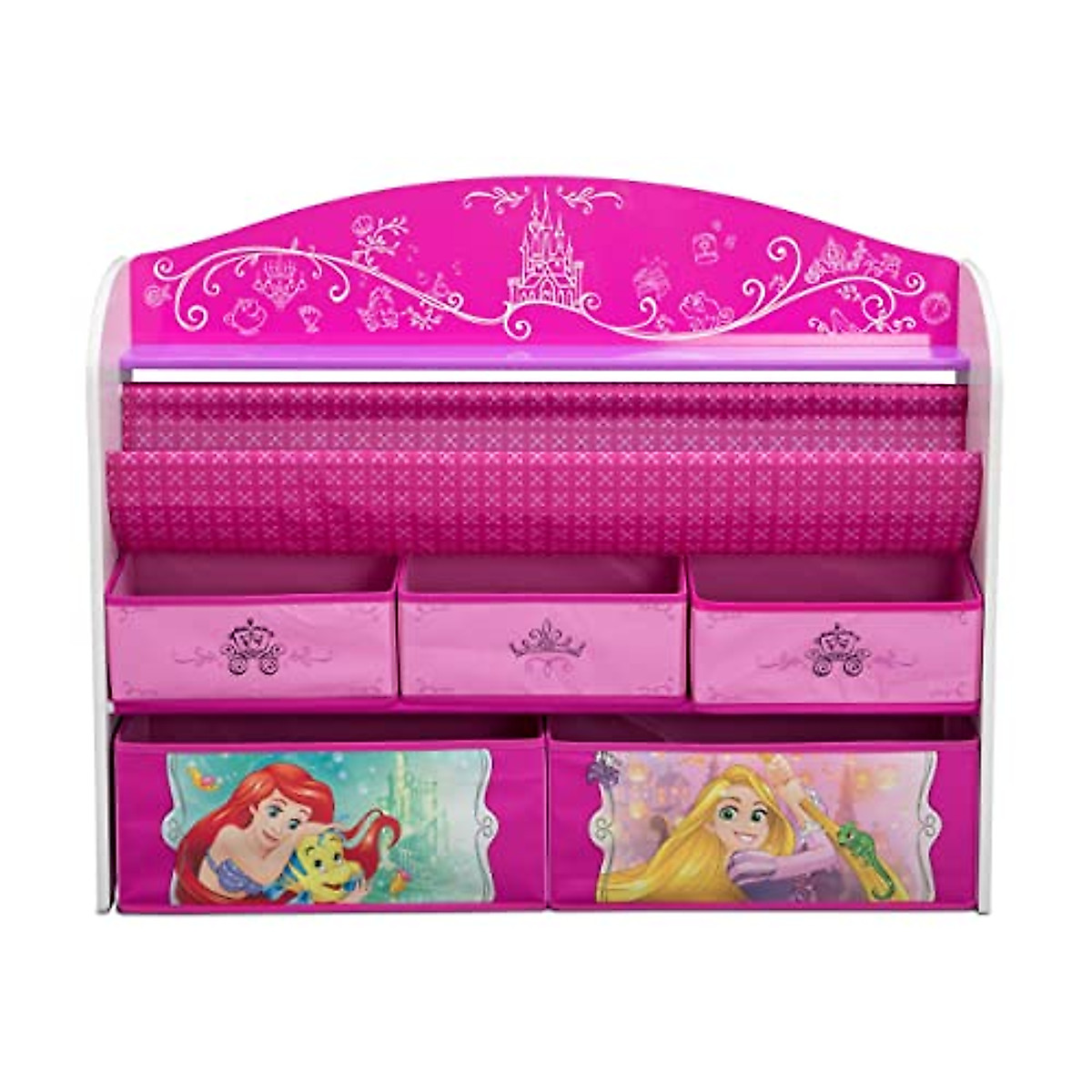 Delta Children Deluxe Book & Toy Organizer, Disney Princess