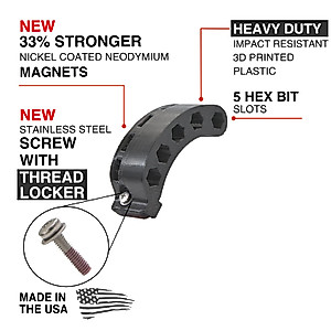DIY Rabbit M12 Bit Holder for Milwaukee M12 Impact Surge driver Gen 2 with protective BOOT (RH), Magnetic 1/4 hex Drill Bits Organizer for M12 Fuel 2553,2551, Milwaukee Packout Tool Holder Accessories