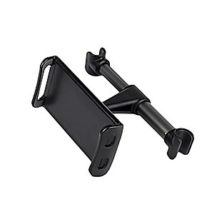 Car Headrest Mount Rear Pillow Phone Holder Tablet Stand Bracket for iPhone iPad Samsung Note Galaxy Tabs Amazon Kindle Fire HD Nintendo Switch (Black)