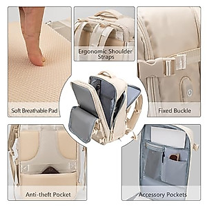 MOLNIA Large Travel Backpack for Women Men, Airline Approved Carry on Backpack 17.3" Laptop Backpack with USB Charging Port Casual Daypack for Work, Business, College(Purple)