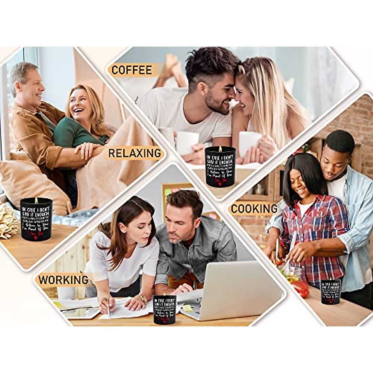 Birthday Gifts for Him and Her, Romantic Gifts for Wife, Girlfriend, Couples Gifts Ideas for Boyfriend, Husband, Vanilla, Lavender Scented Candle 10oz