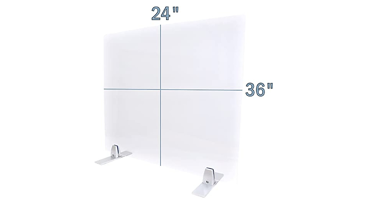 Plexiglass Table Top Sneeze Guard – Durable Acrylic Desk Divider