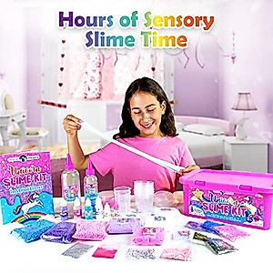 Original Stationery Unicorn Magical Slime Kit for Girls 10-12 to Make Unicorn Slime and Glow in The Dark Unicorn Slime for Kids