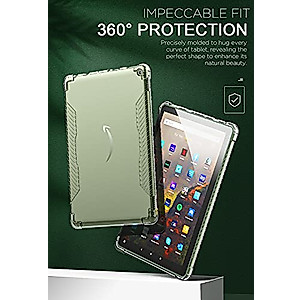 MoKo Case Fits All-New Kindle Fire HD 10 & 10 Plus Tablet (11th Generation, 2021 Release) 10.1", Ultra Clear Soft Flexible Transparent TPU Skin Bumper Back Cover Shell, Clear