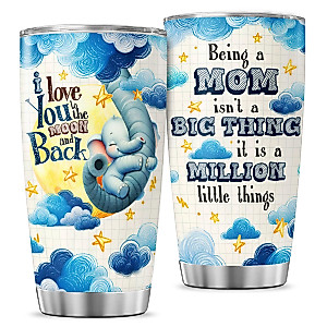 JENOIS Mom Gifts, Tumbler 20 Oz With Lid And Straw, Mama Cups Mother For Funny Tumblers Women Mothers Day Handle Coffee Insulated, Being A Mom