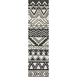 Momeni Mallorca Charcoal Area Rug Area Rug, 2' x 8' Runner Rug for Living Room, Dining Room, Bedroom, Hallways, and Kitchen