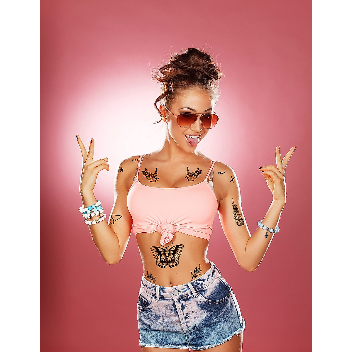 Harry Stylezz - Ultimate Tattoo Set - Over 65 Tattoos - Perfect For Concerts, Halloween, Cosplay, Dress Up