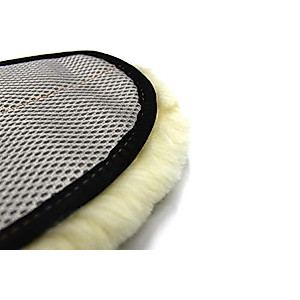 Maxshine Premium Sheepskin Wool Mitt, Real Lambs Wool Car Wash Glove Car Cleaning Ultra Soft Lambskin Wash Pad