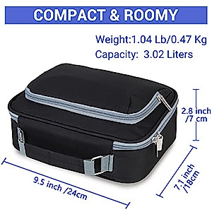 VONXURY 2 Compartments School Backpack and 52 Slots Pencil Case Bundle Black