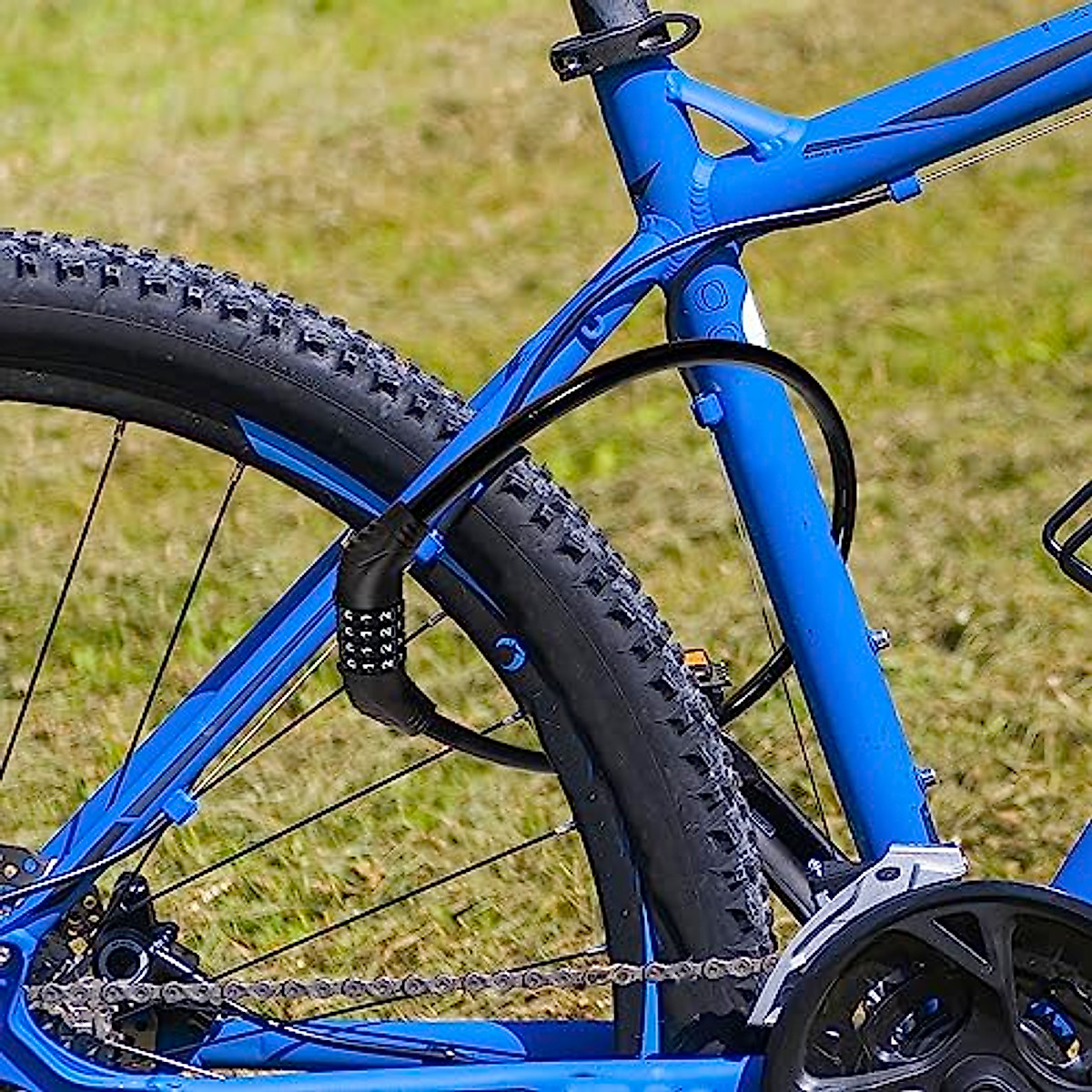 Bike Cable Lock, Set Your Own Combination Bicycle Lock, Combination Cable Lock for Outdoor Equipment, Black