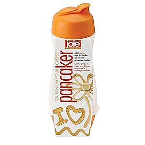MSC International 50993 Joie Pancaker Squeeze Bottle Pancake Batter Mixer and Dispenser, 5.5-Ounce Capacity, Orange