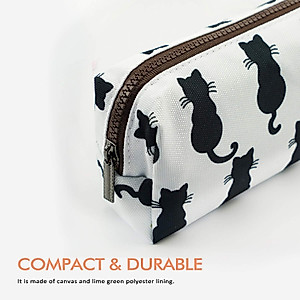 Cute Black Cat Pencil Case Pouch Teacher Gift Gadget Bag Make Up Case Cosmetic Bag Stationary Kawaii Pencil Box