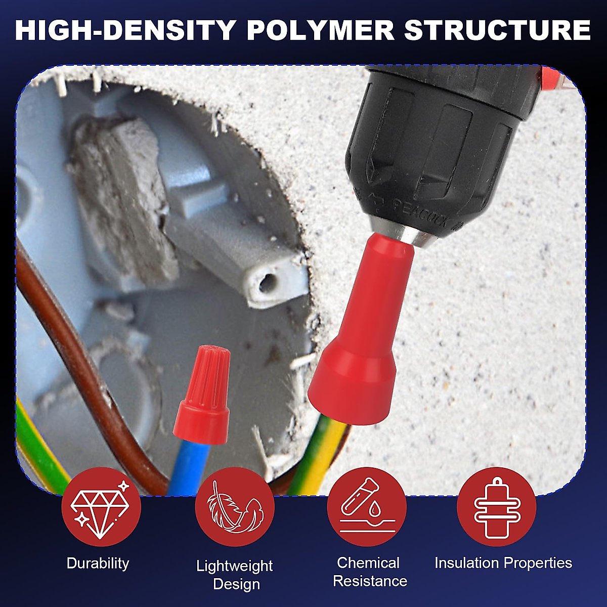 Wire Twister Tool for Drill, Compatible with Wire Nut Driver Fast with 1/4" Chuck Wire Twisting Tool Enhanced Wiring Efficiency (Red, 1 PCS)