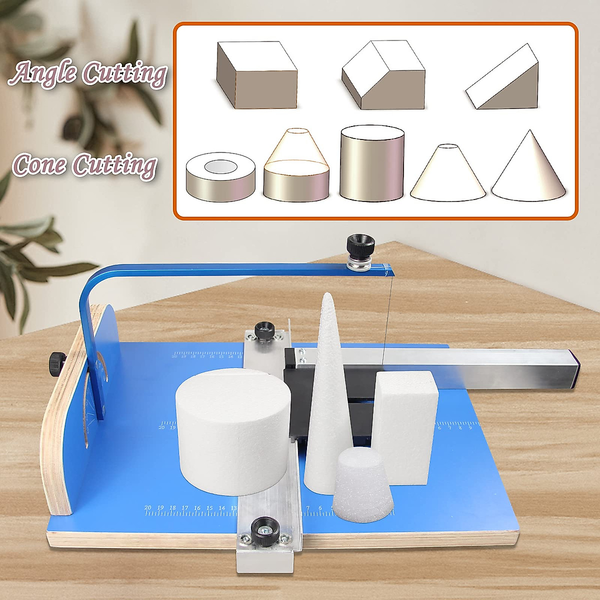 DOMINOX Foam Cutter Hot Wire Cutter Electric Tabletop Hot Wire Foam Cutter Working Table Tool Foam Cutting Machine Styrofoam Cutter for Cutting Foam, Model, Sculpting and Prototype