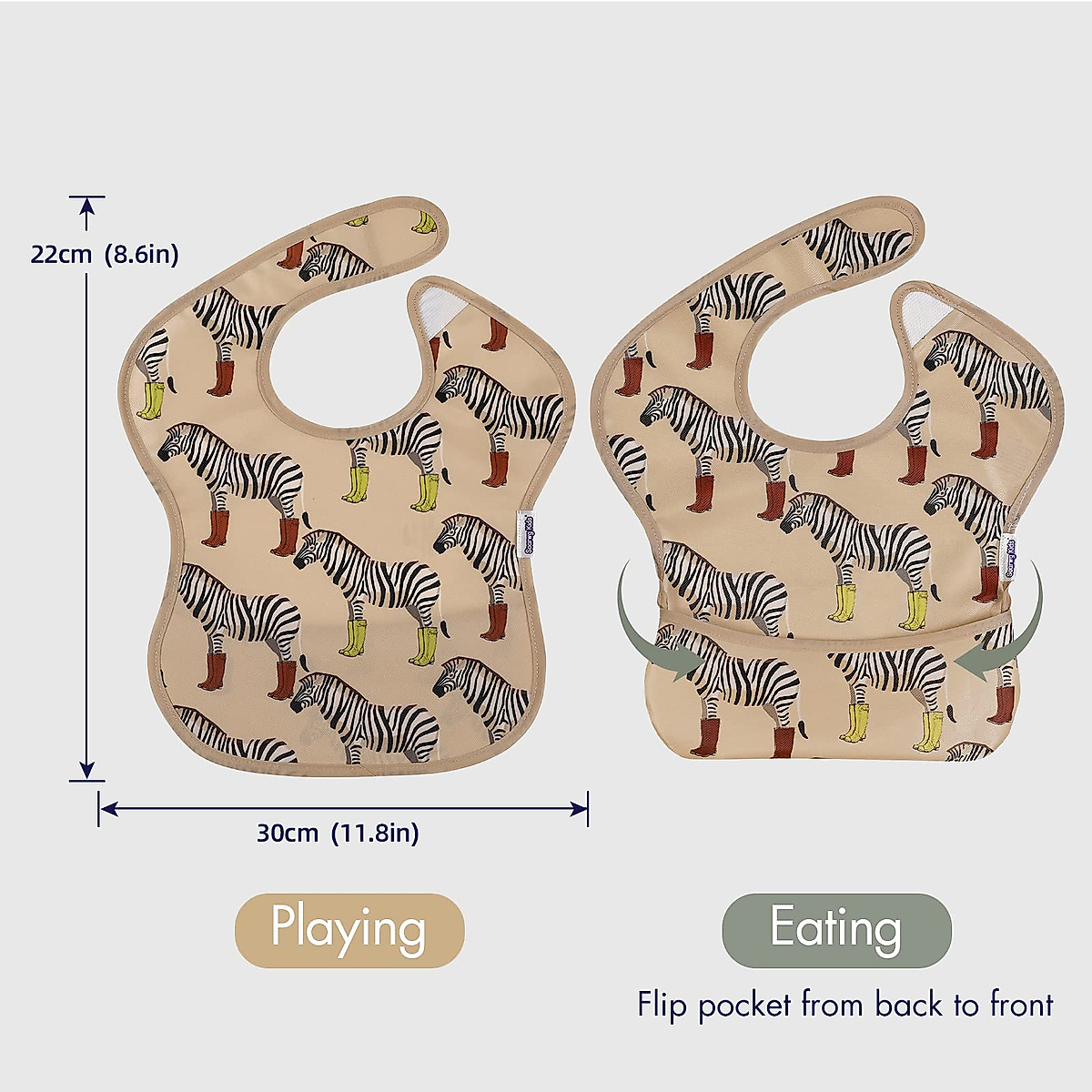 Soarwg Kids Bibs, Baby Bibs, Baby Bibs for Boy and Girl, Great Travel Baby Bibs for Eating, Mess Proof Bibs for Baby Unisex, Toddler Feeding Bibs, 5 Pack